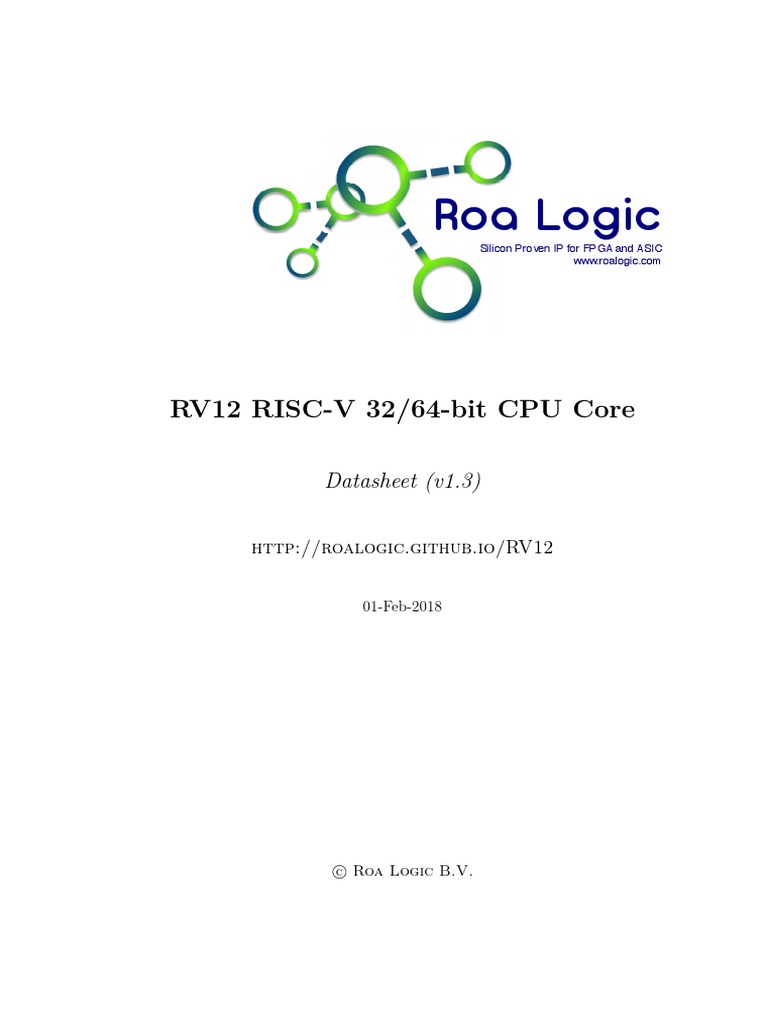 RoaLogic RV12 RISCV Datasheet | PDF | Cpu Cache | Central Processing Unit