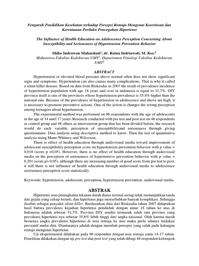Mahasiswa Fakultas Kedokteran UMY, Departemen Fisiologi Fakultas ...