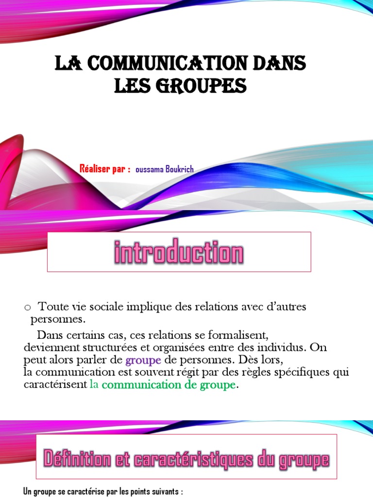La Communication Dans Les Groupes | PDF | Planification | la communication