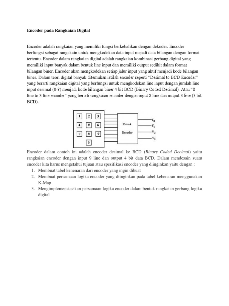 Encoder Pada Rangkaian Digital | PDF