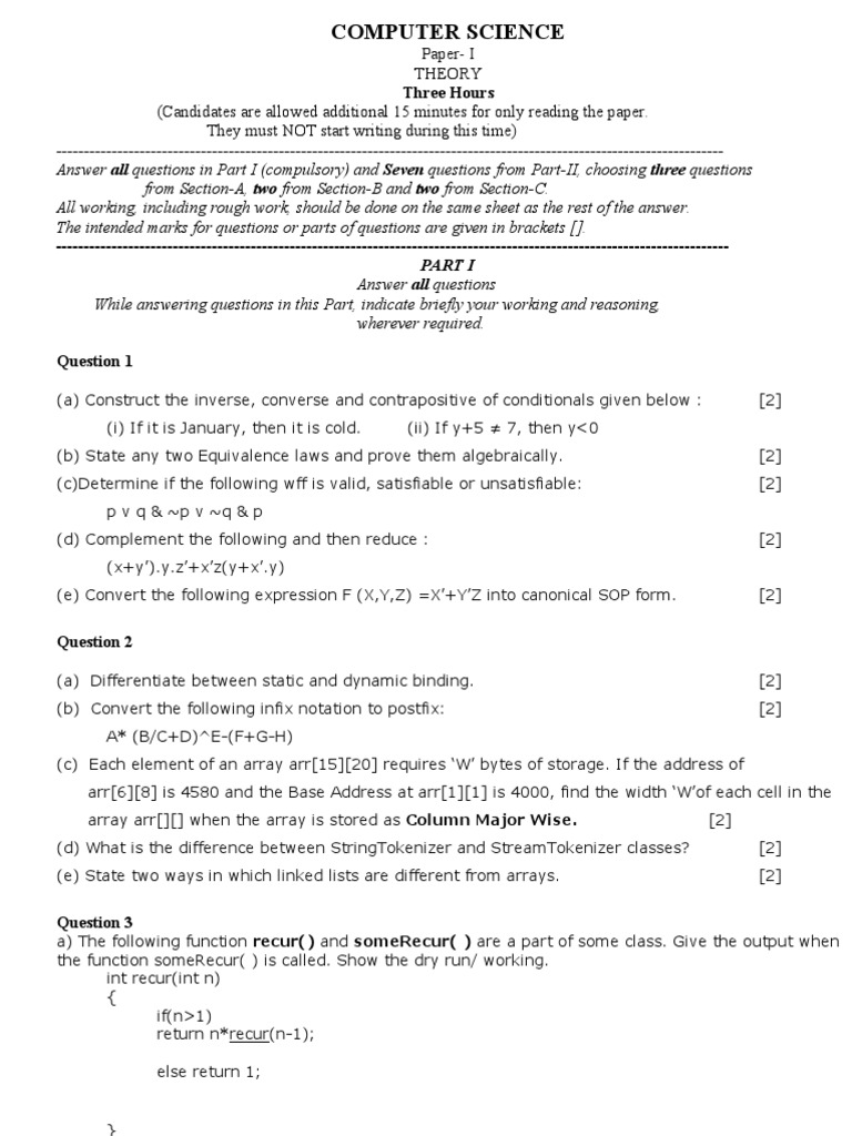 Computer Science Pdf Constructor Object Oriented Programming Programming