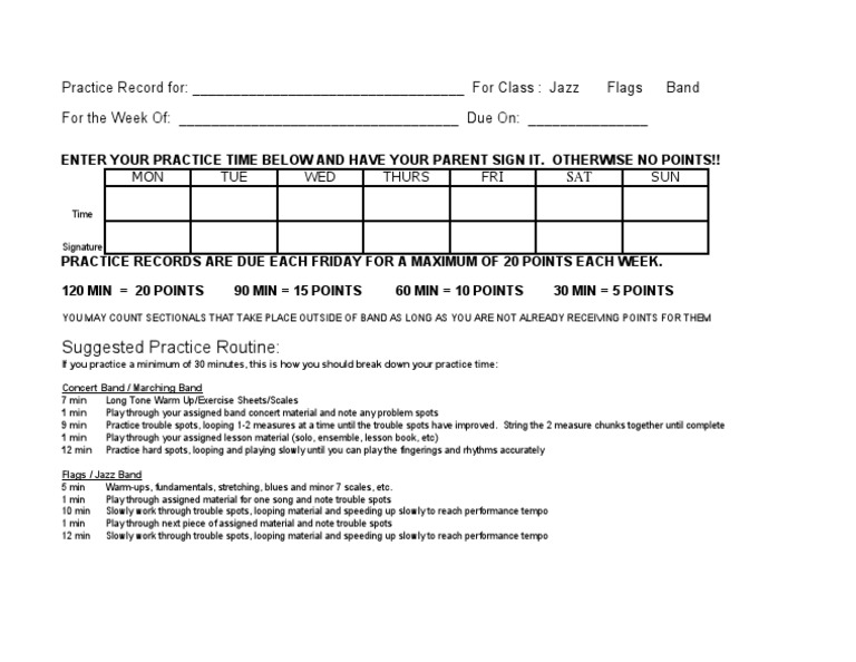 Practice Record | PDF