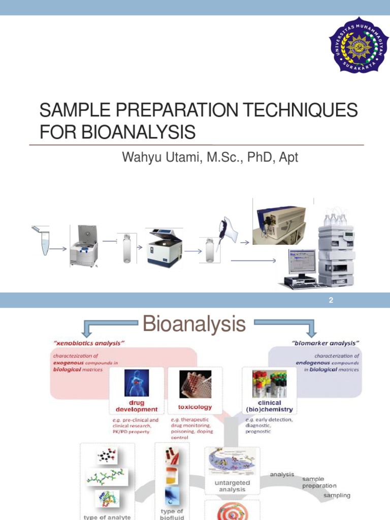 Bioanalysis Sample Preparation Techniques | PDF | Metabolomics | Filtration