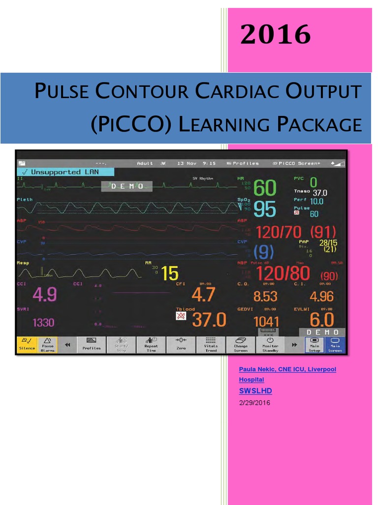 Pulse Contour Cardiac Output Learning Package PDF | PDF | Diastole | Heart