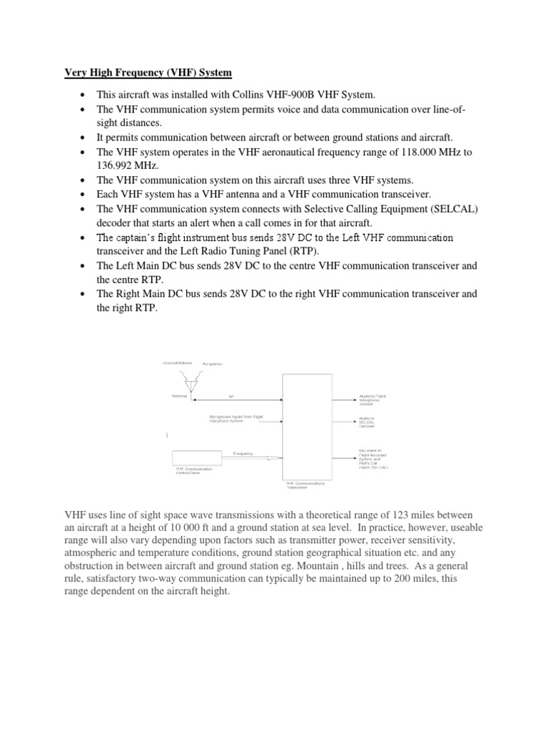 VHF Communication System Overview | PDF