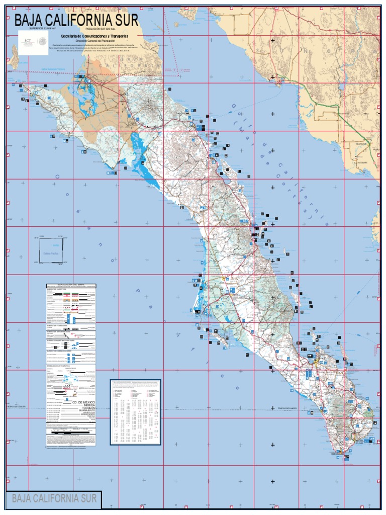 Mapa Carreteras Bcs | Clima | Naturaleza