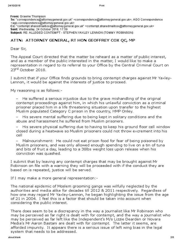 Attn: Attorney General, RT Hon Geoffrey Cox QC, MP | Download Free PDF ...