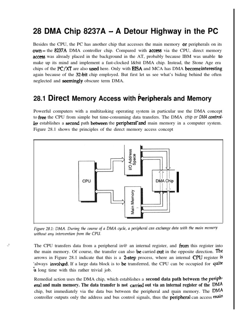 The Dma Chip 8237a | PDF | Input/Output | Computer Memory