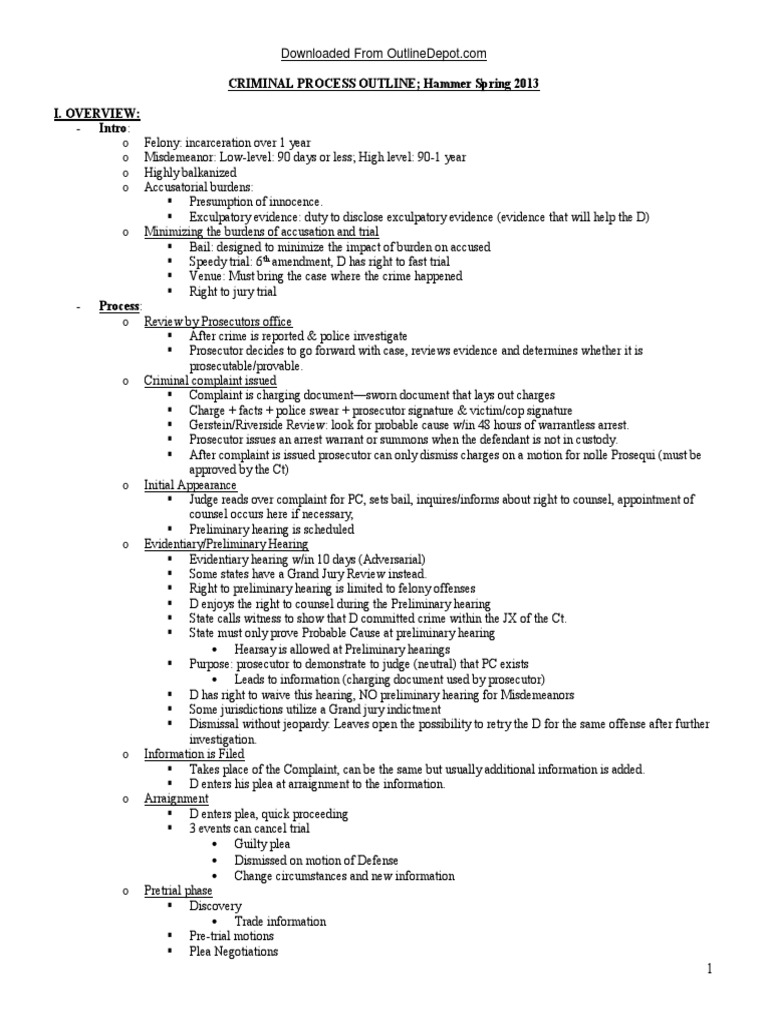 Criminal Process Overview and Rights | PDF | Sixth Amendment To The ...