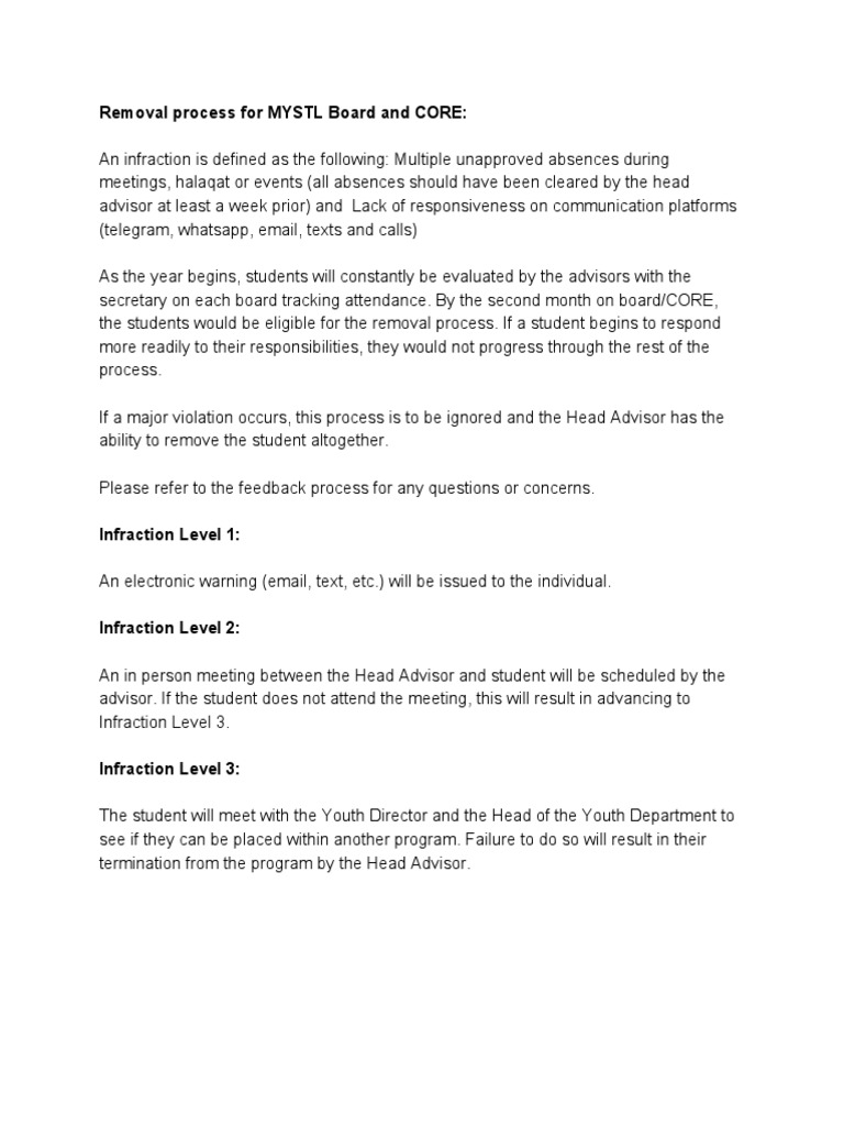 Removal Process | PDF