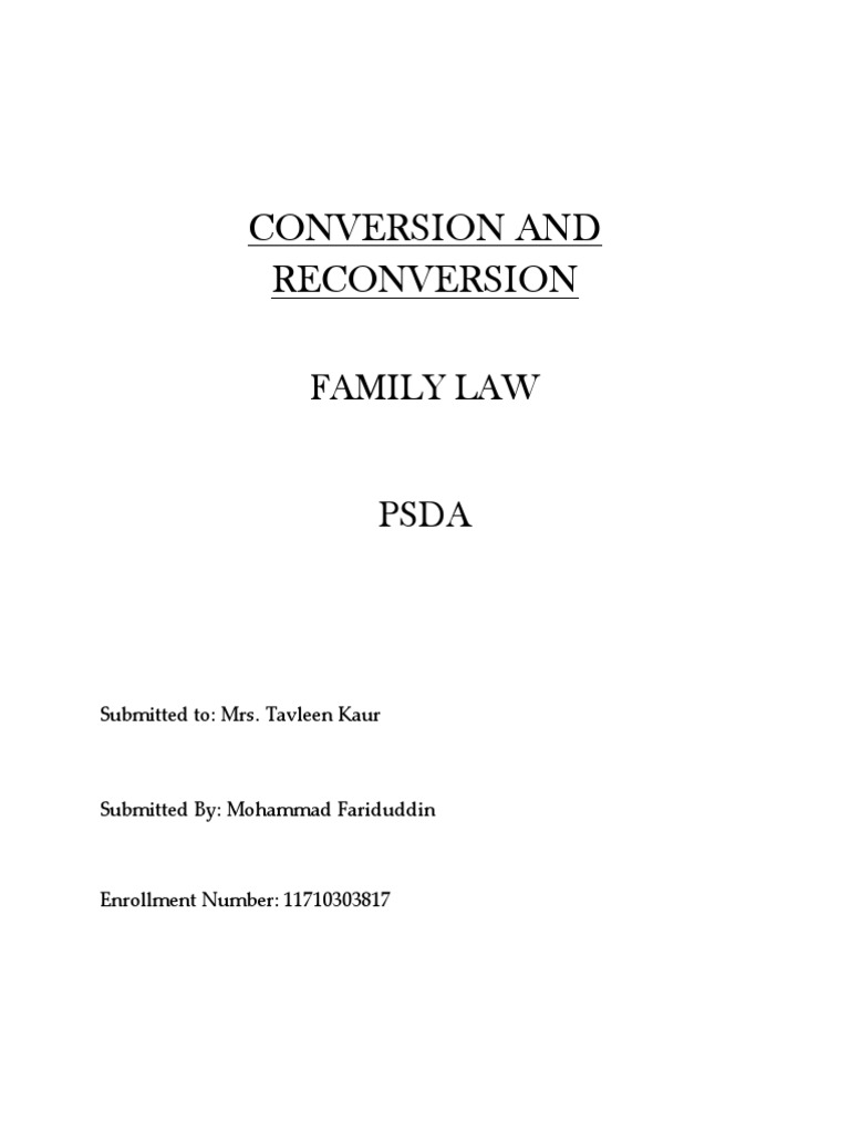 Effects of Conversion to Islam in Marriage | PDF | Religious Conversion ...