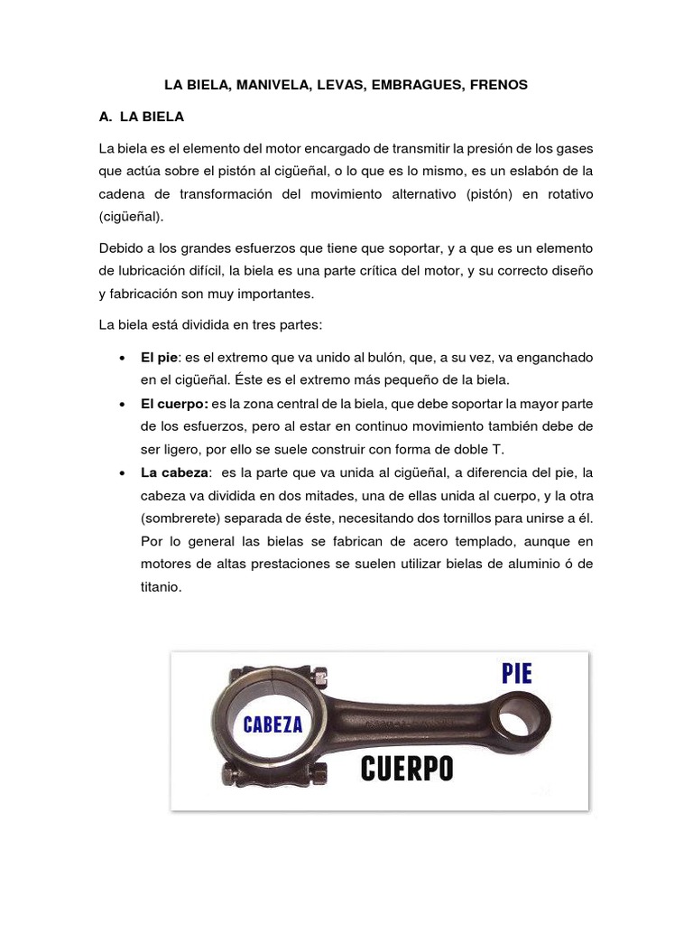Biela y Manivela | PDF | Ingeniería mecánica | Science