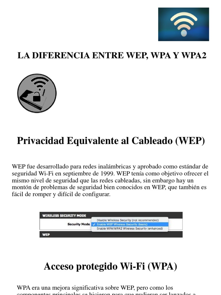 La Diferencia Entre Wep, Wpa y Wpa2 | PDF