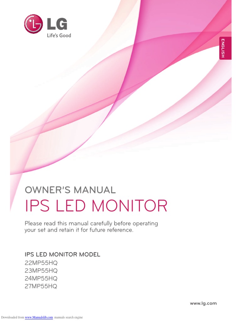 Ips Led Monitor: Owner'S Manual | PDF | Computer Monitor | Menu (Computing)
