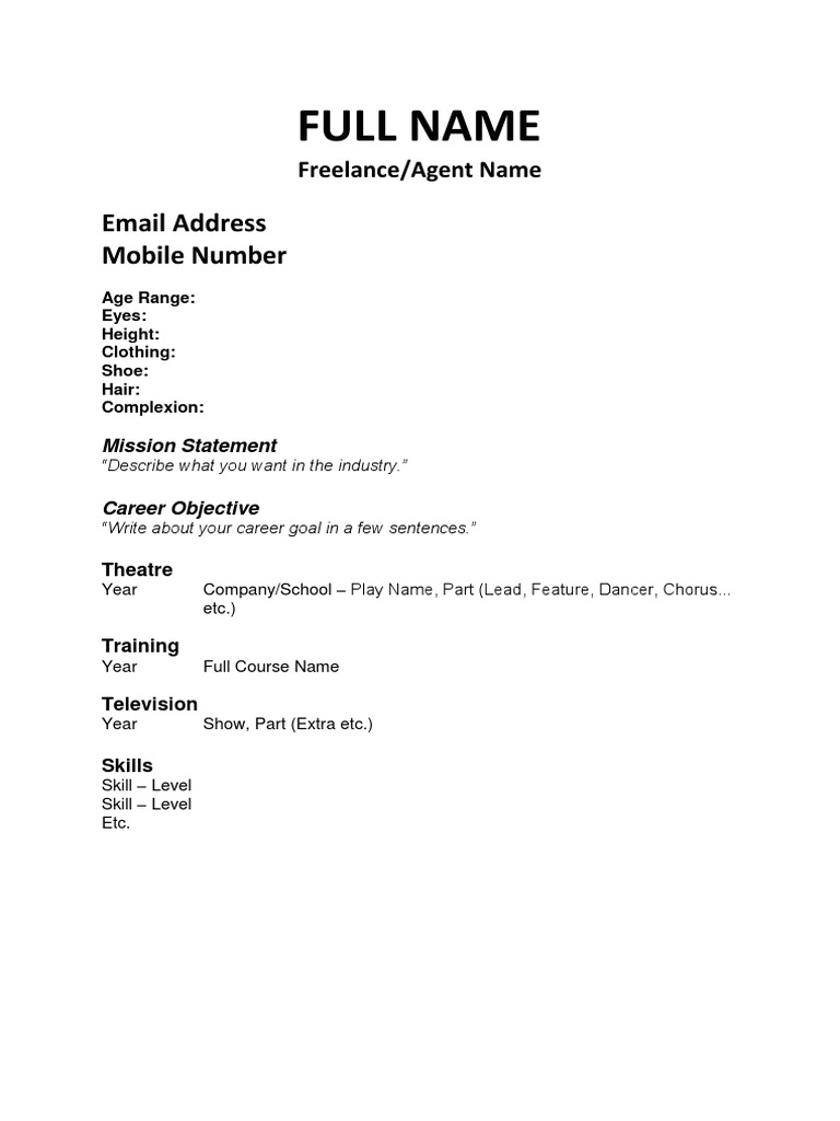 Basic CV Template 2018 | PDF