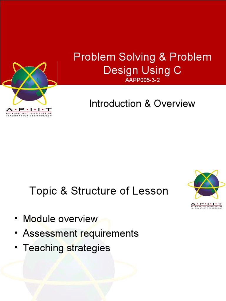 Problem Solving & Problem Design Using C: Introduction & Overview | PDF ...