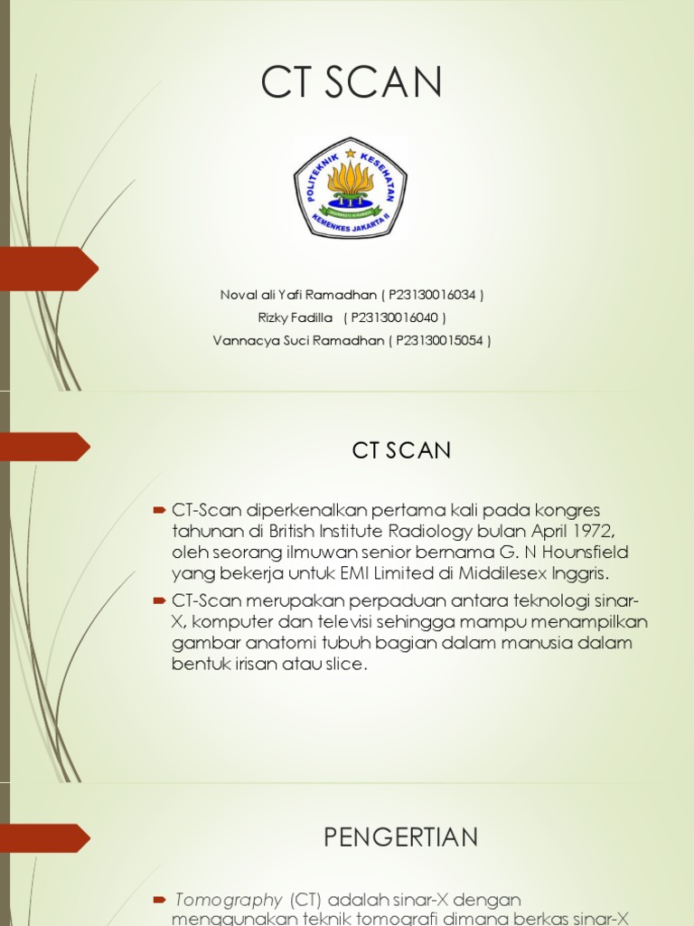 Perkembangan dan Manfaat CT Scan | PDF