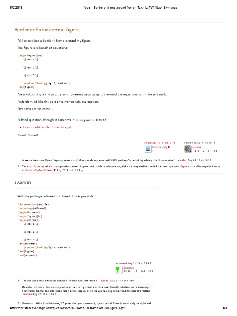 Floats - Border or Frame Around Figure - TeX - LaTeX Stack Exchange PDF ...