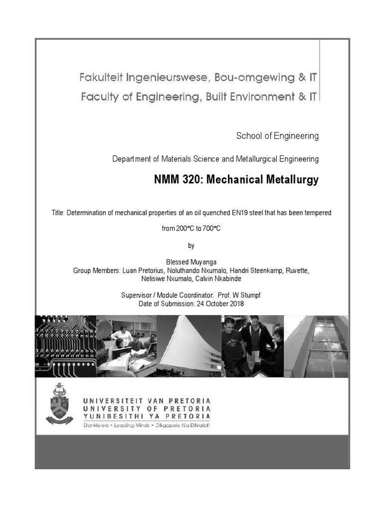 Mechanical Properties of Tempered EN19 Steel | PDF | Deformation ...