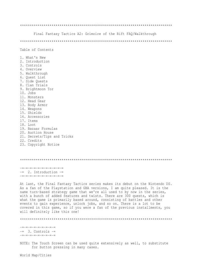 Final Fantasy Tactics Advance 2 Walk Through | PDF | Ghosts | Leisure