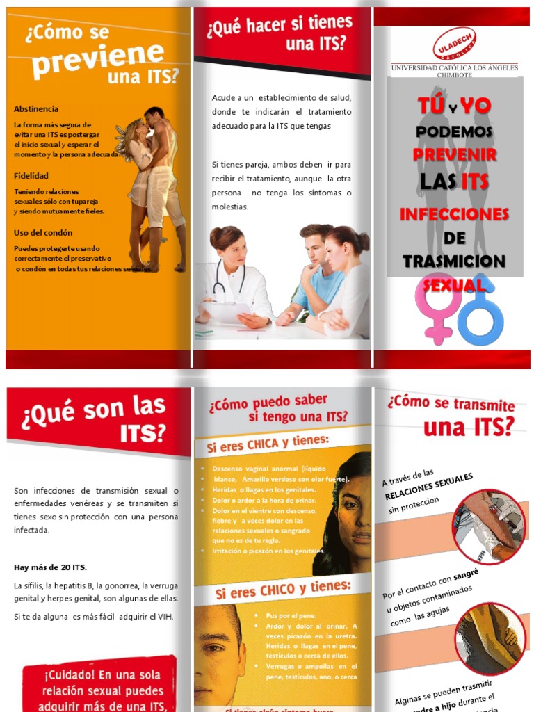Triptico de Its | PDF | Infección transmitida sexualmente | Condón