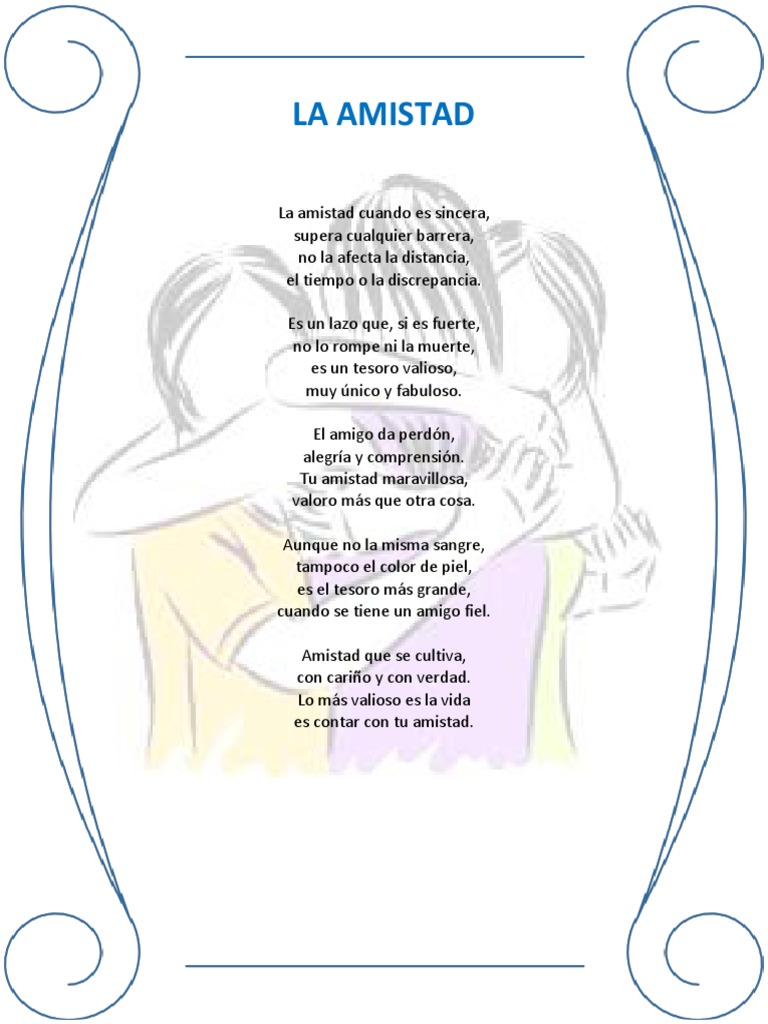 Poema La Amistad | PDF