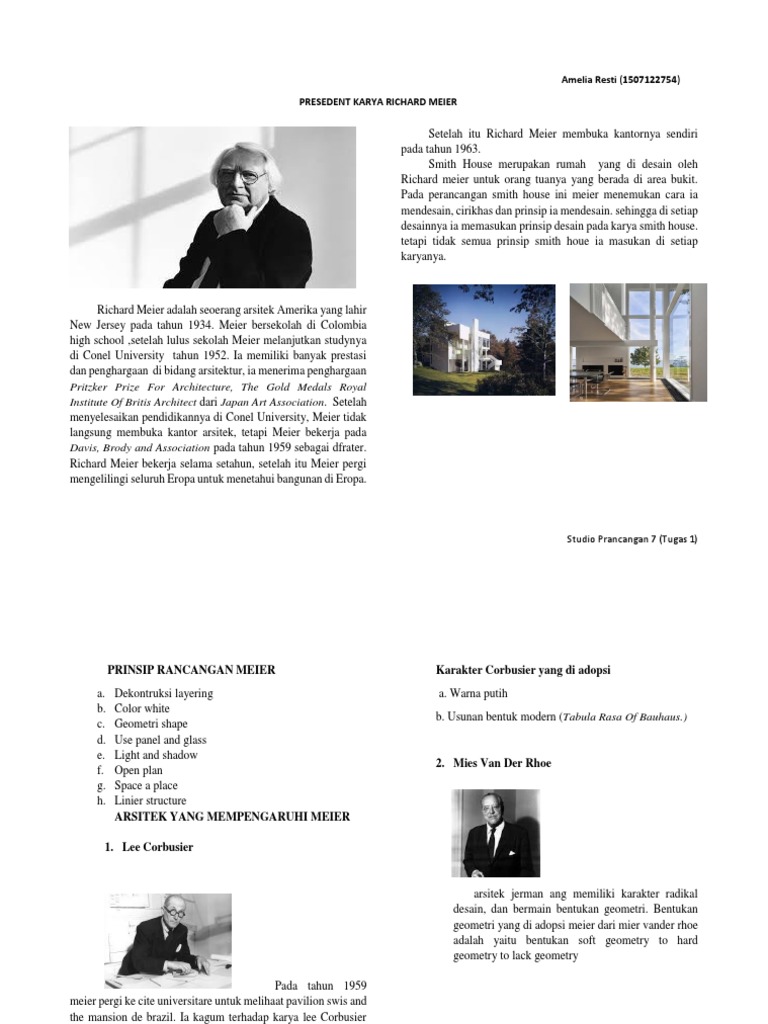 Prinsip Desain Richard Meier | PDF