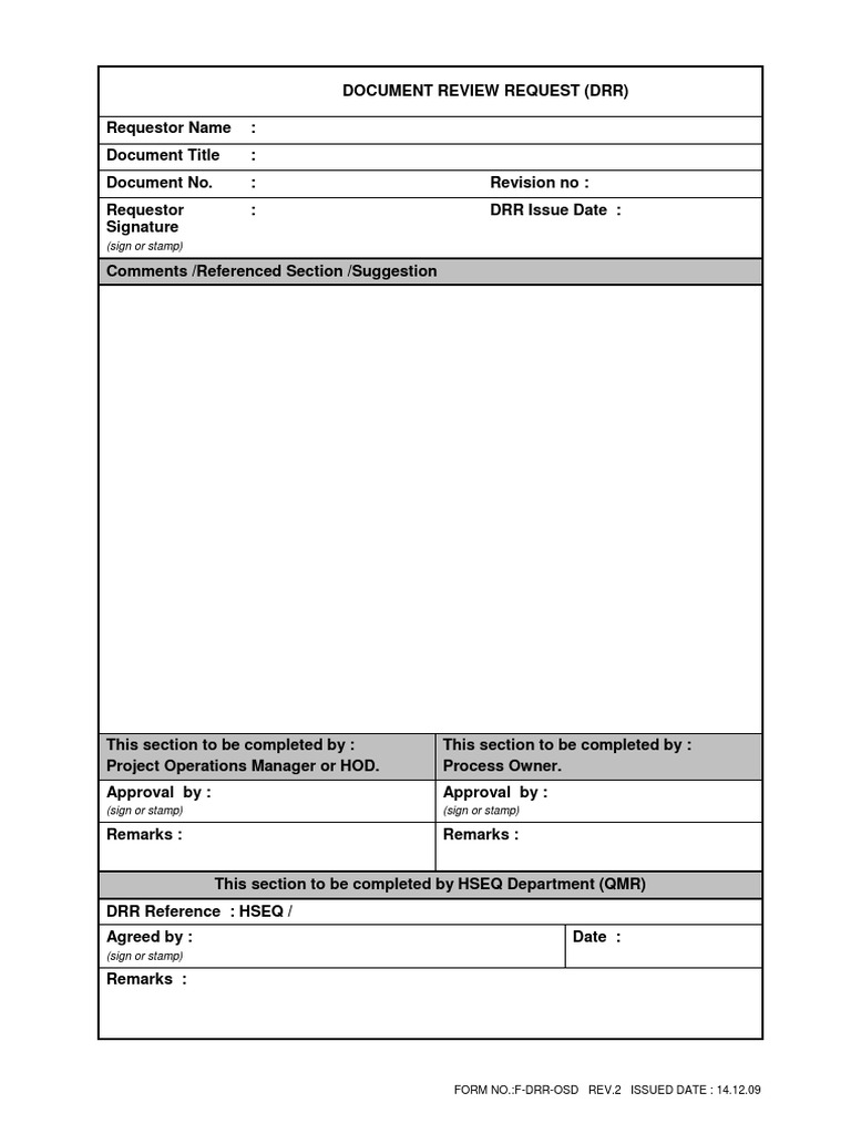 (Sign or Stamp) : Form No.:F-Drr-Osd Rev.2 Issued Date: 14.12.09 | PDF ...