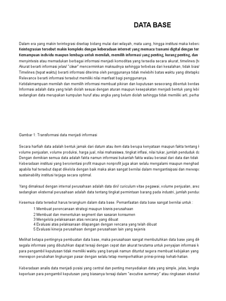 Database | PDF | Pengelolaan Keuangan & Uang