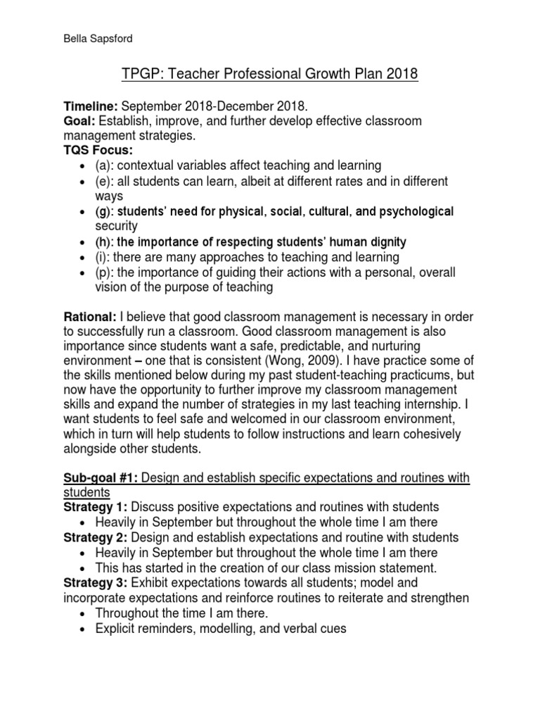 TPGP | PDF | Classroom Management | Classroom