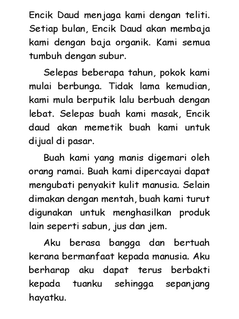 Aku Sebatang Pokok Manggis | PDF