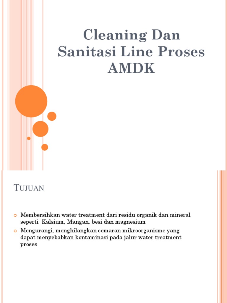 Cleaning Dan Sanitasi Line Proses AMDK | PDF