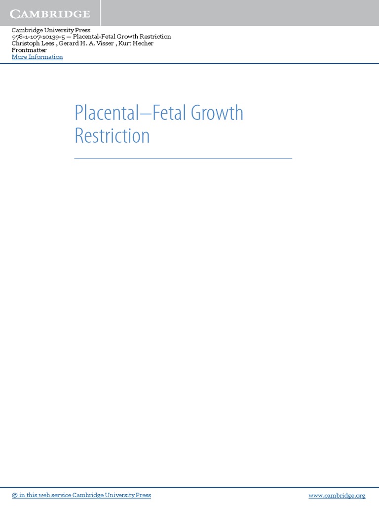 Placenta Iugr PDF | PDF | Prenatal Development | Fetus