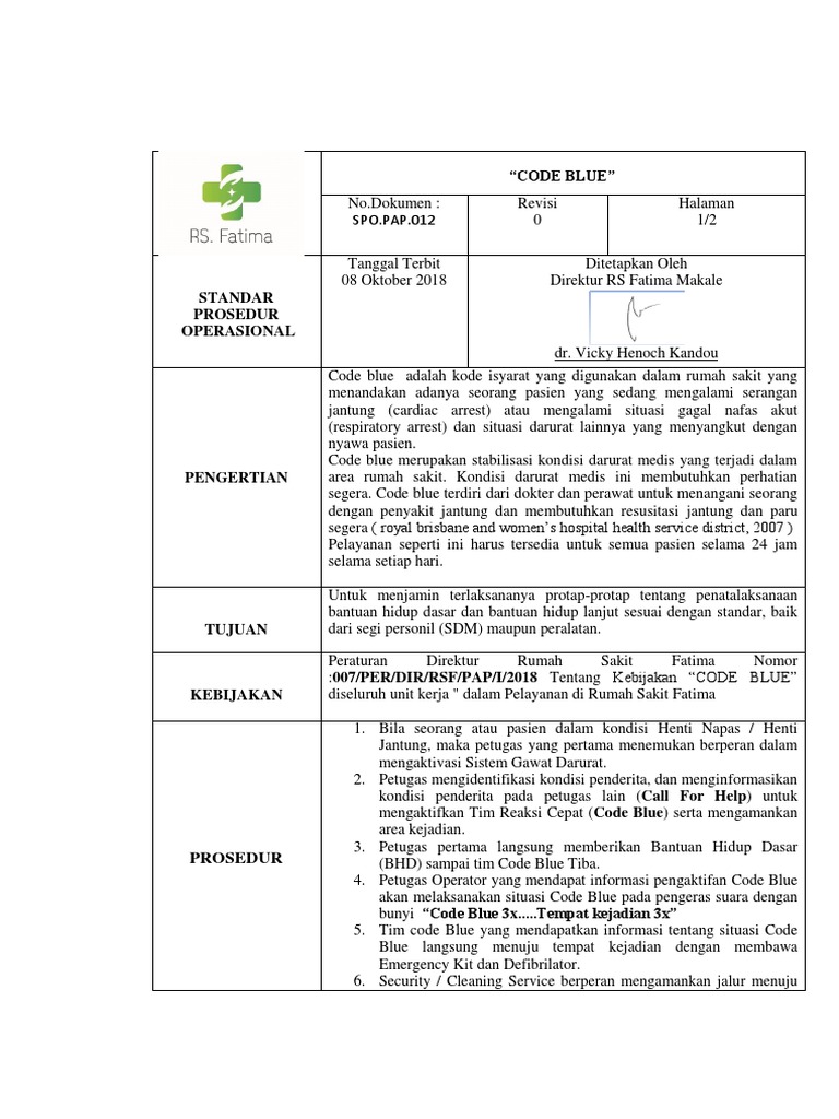 Spo Code Blue PDF | PDF
