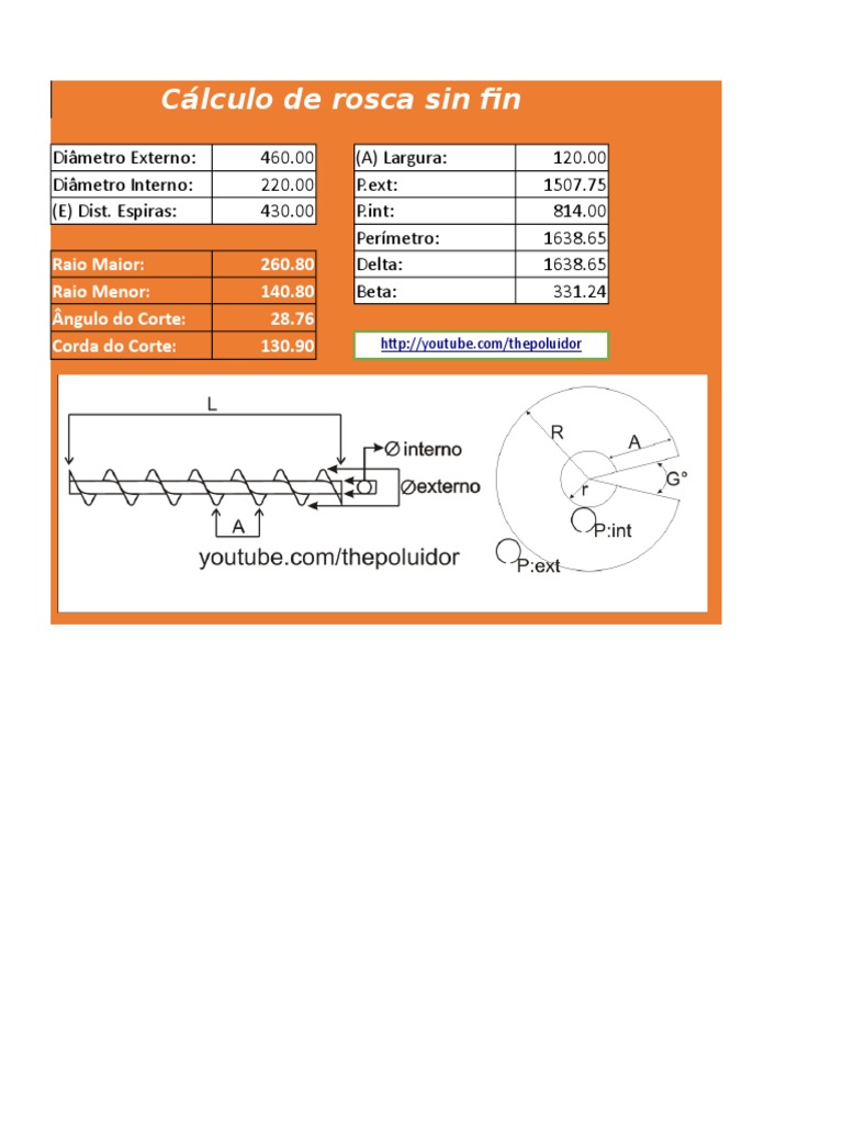 Calculo de Helicoide | PDF