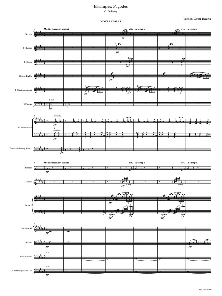 Debussy - Pagodes (Orchestra) | PDF | Classical Music | Leisure