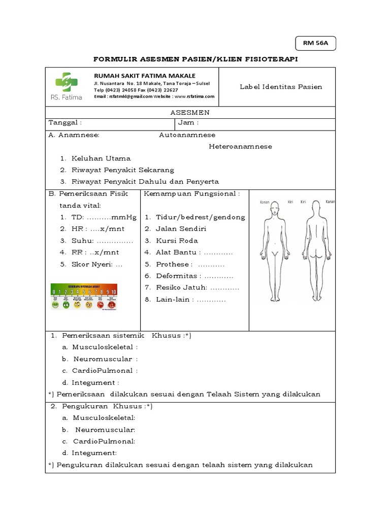 Formulir PMK No 65 TH 2015 TTG Standar Pelayanan Fisioterapi | PDF