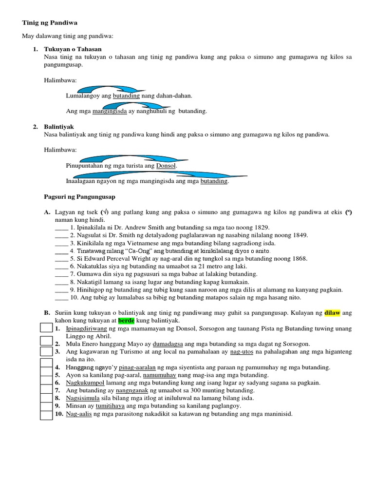 Tinig NG Pandiwa | PDF