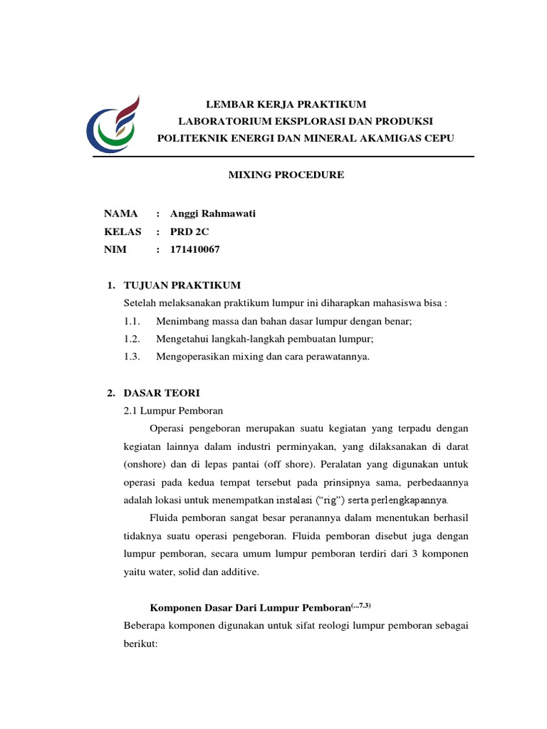 Mixing Procedure | PDF