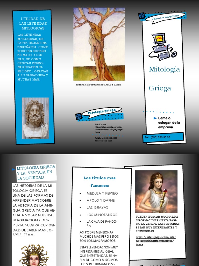 Triptico MITOLOGIA GRIEGA | PDF