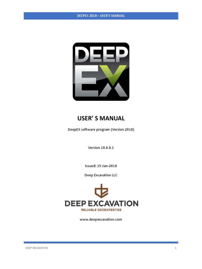 DeepEX User Manual 2018 | PDF | Deep Foundation | License