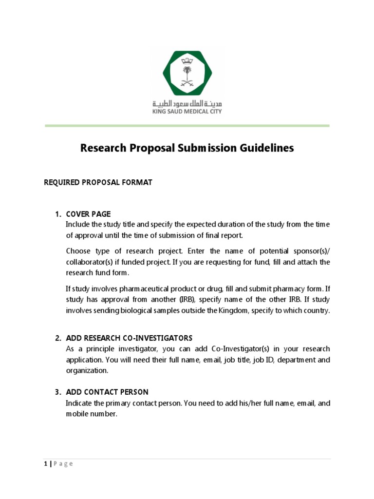 Submission Guidelines | PDF | Institutional Review Board | Clinical Trial