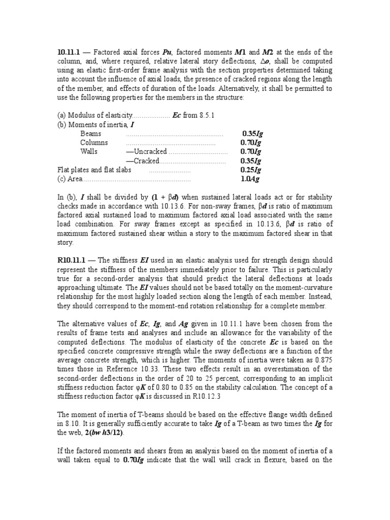 Aci Modifier | PDF | Strength Of Materials | Stiffness