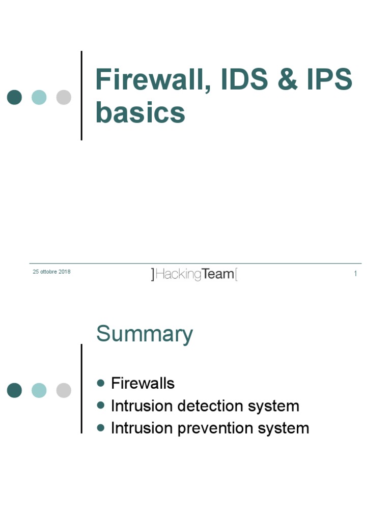 2a Firewall and IDS IPS Basics - Odp | PDF | Firewall (Computing ...