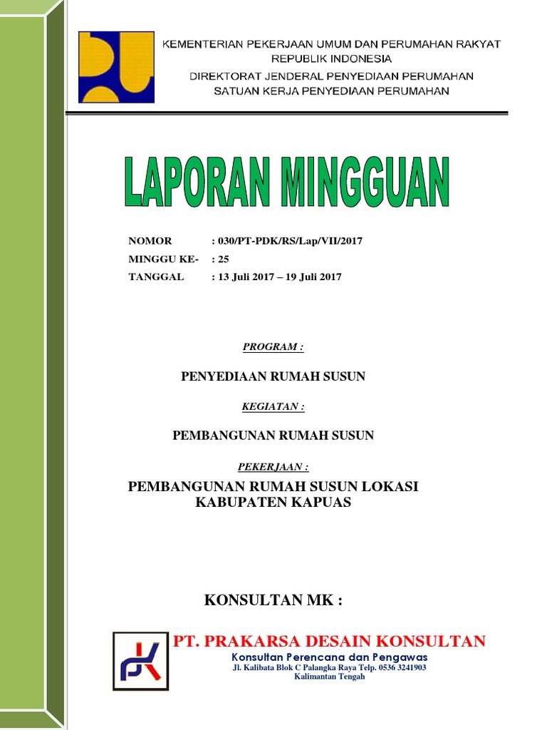 Cover Laporan Mingguan-1 | PDF