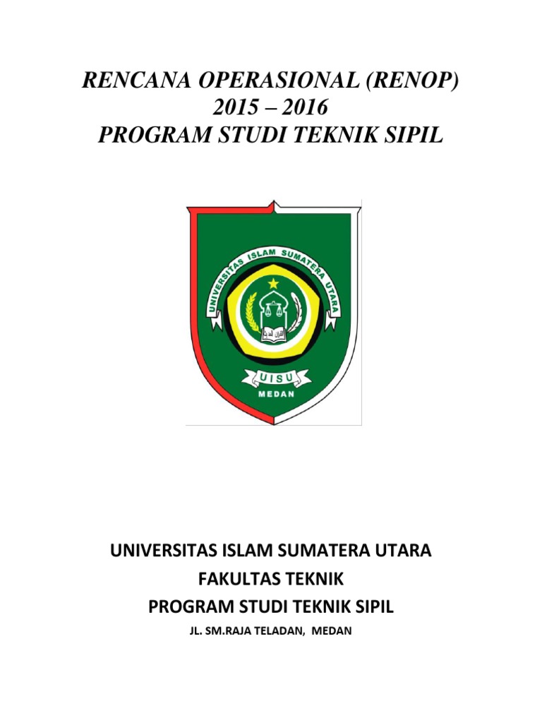 RENOP Prodi Sipil 2015 2018 | PDF