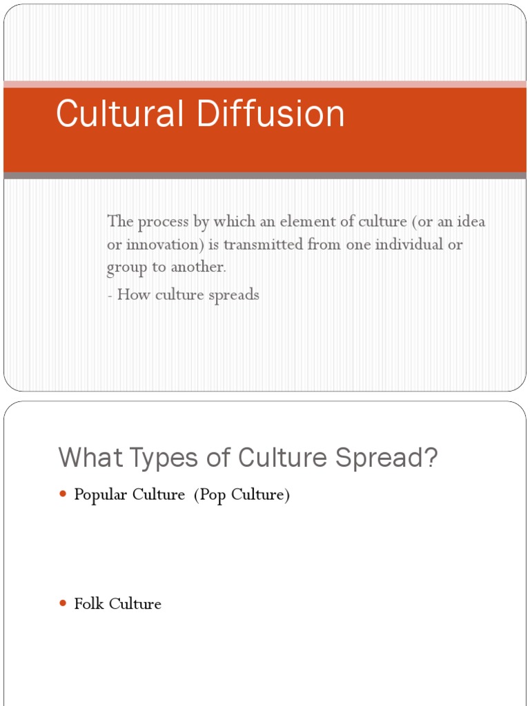Cultural Diffusion | PDF | Popular Culture