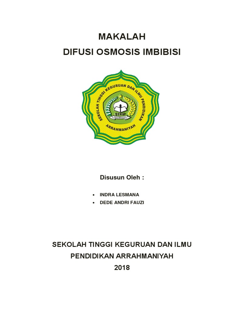 Difusi, Osmosis, dan Imbibisi Tumbuhan | PDF