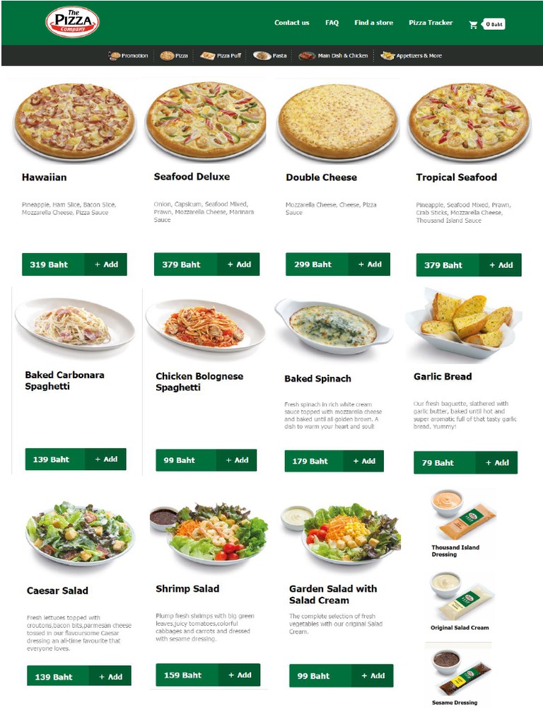 Pizza Menu Role Play | PDF