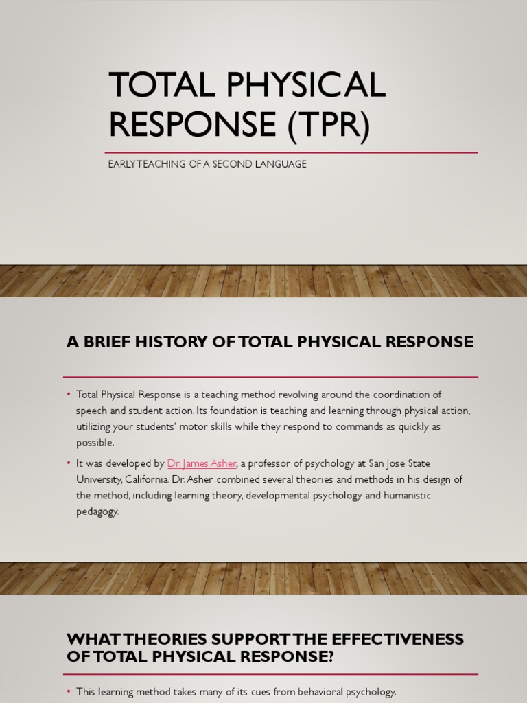 Total Physical Response (TPR) | PDF | Language Acquisition | Learning